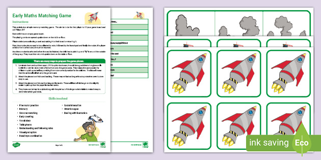 Early Maths Matching Game (teacher made)