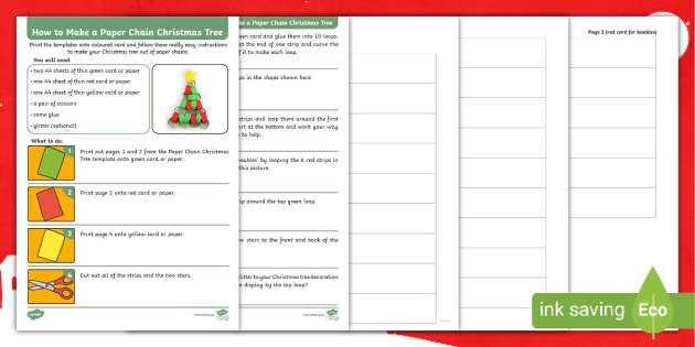 Paper Chain Christmas Tree Activity | Primary Resources