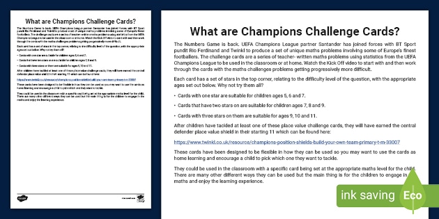 FREE! - 👉 Champions Challenge Cards: Adult Guidance
