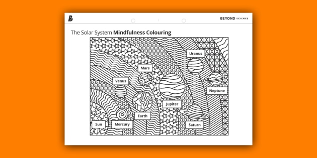 Solar System Mindfulness Colouring | KS3 Science | Beyond