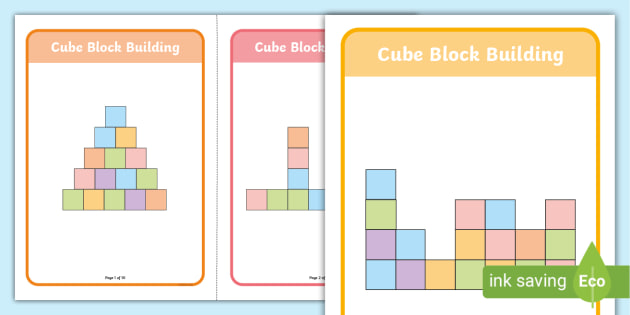 Cube Block Building Activity (teacher made)