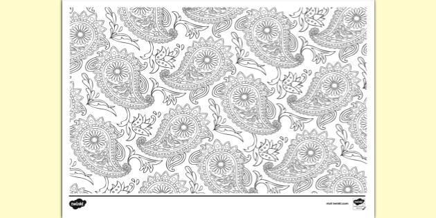 FREE! - Printable Paisley Colouring | Colouring Sheets