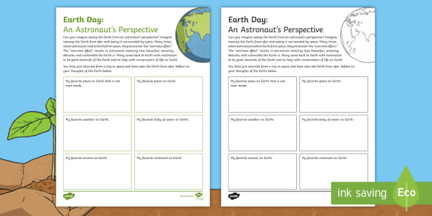 Astronaut's Perspective Writing Activity | Twinkl USA