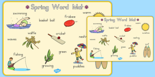 Spring Word Mat (teacher made)