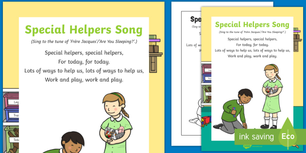 Special Helpers Song