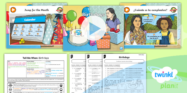 👉 PlanIt Year 3 Spanish Lesson: Birthdays (teacher made)