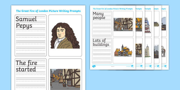 The Great Fire of London: 12 Simple Sentence Writing Prompts