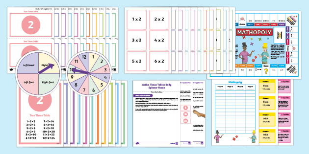 👉 Active Times Tables Resource Pack (teacher made)