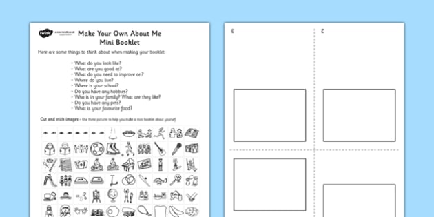 All About Me Mini Booklet - ESL Introductions Booklet