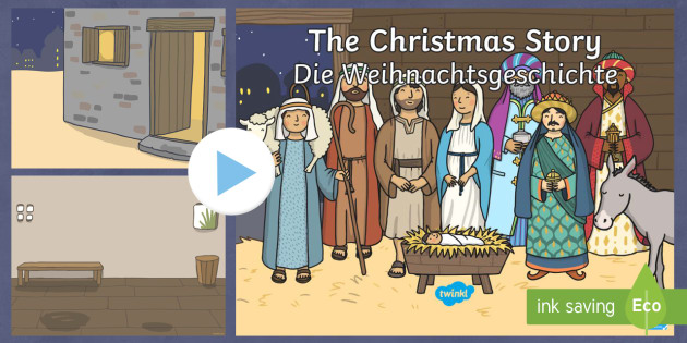 The Nativity Christmas Story Background PowerPoint English/German