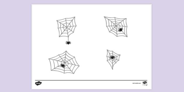 FREE! - 4 Cobwebs Colouring Sheet | Colouring Sheets
