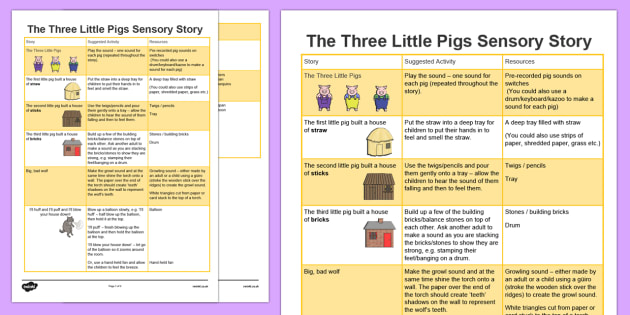The 3 Little Pigs Sensory Story