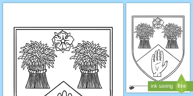 County Derry Crest Colouring Page (teacher made)