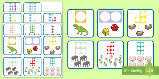 Number Shapes 1-20 Matching Cards - Numicon 1 20 Cut Outs