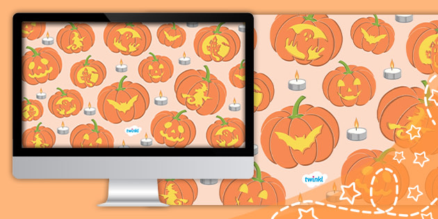 Pumpkin Pattern Desktop Screensaver (teacher made)