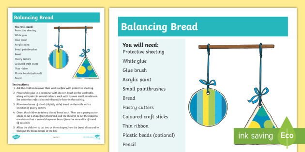 Balancing Bread Craft (teacher made)