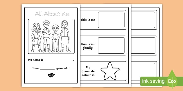 A Book About Me Activity Booklet (teacher made)