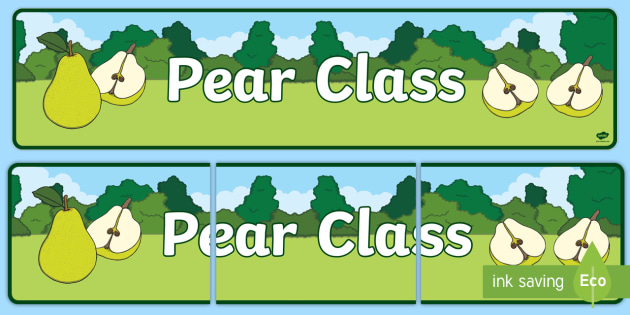 Pear Class Display Banner