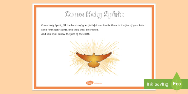 Come Holy Spirit Prayer A4 Display Poster (teacher made)