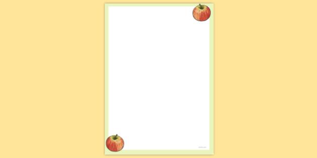 FREE! - Small Apple Page Border | Page Borders | Twinkl