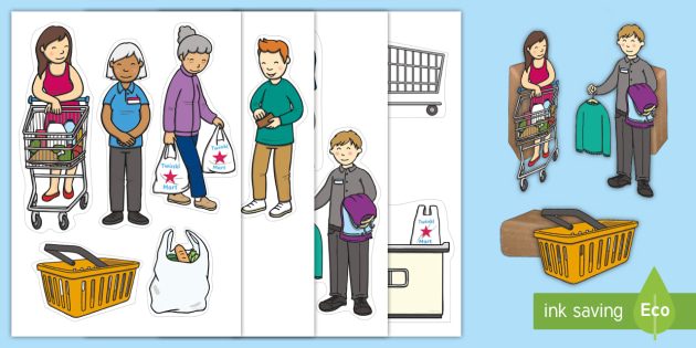 Shopping-Themed Small World Characters (teacher made)