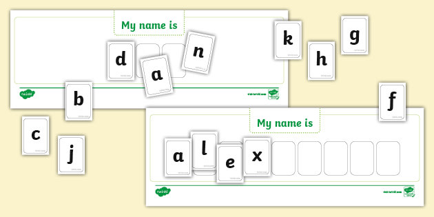 Customisable Name Writing Practice Cut Out Activity