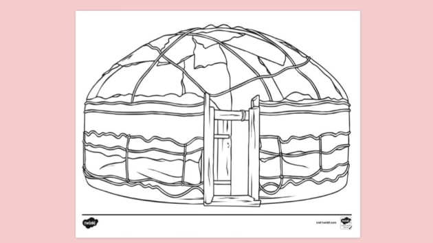 FREE! - Yurt Colouring | Colouring Sheets (teacher made)