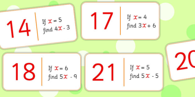 Equation Domino Loop Cards (teacher made)
