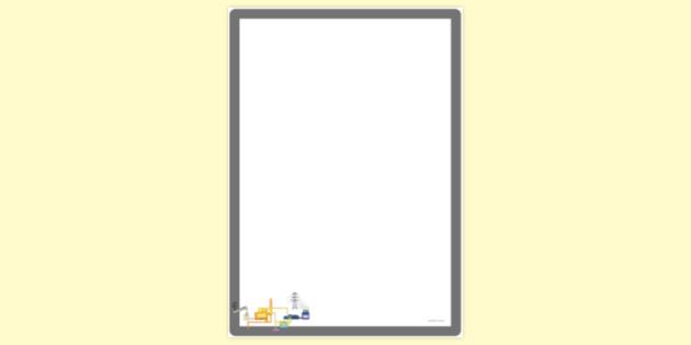 * NEW * Simple Coal Power Station Page Border | Page Borders