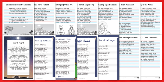 Christmas Carol Songs Handwriting Activity Pack