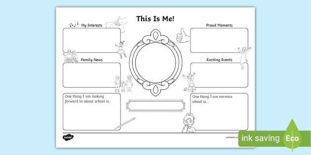 Marvellous Me 'This Is Me!' Activity Sheet (teacher made)