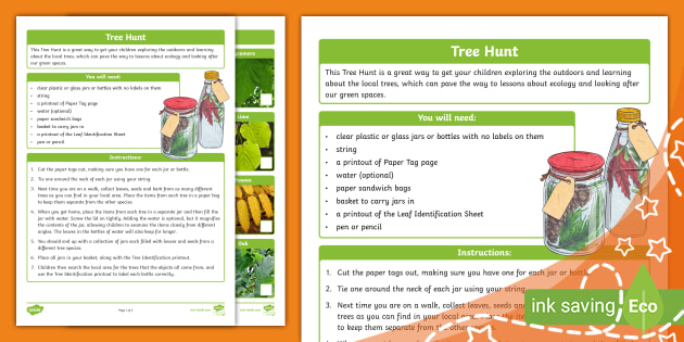 Tree hunt - Parent Resource - Identify and Collect Leaves