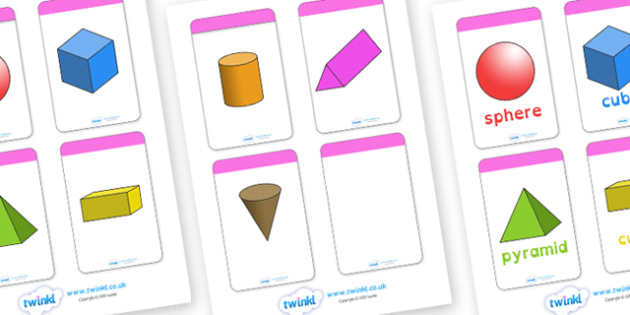 3D Shape Cards Dyslexia