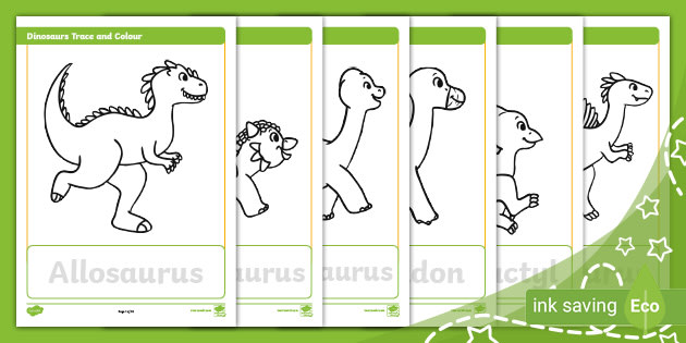 Dinosaur Trace and Colour Activity (teacher made)