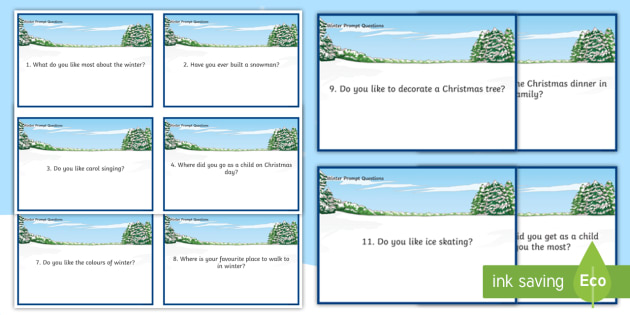 Elderly Care - Winter Prompt Questions