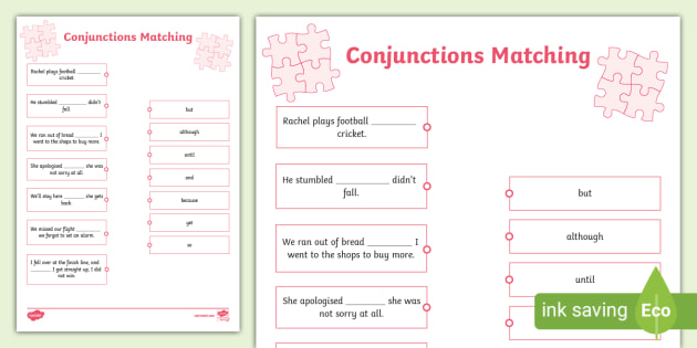 Conjunction Worksheets For Grade 3 Pdf Conjunction : Examples
