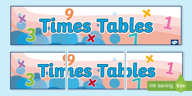 Times Tables Display Banners | twinkl.co.uk