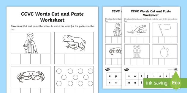 CCVC Cut and Paste Worksheet / Worksheet