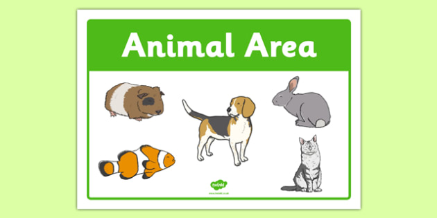 👉 Animals Area Sign