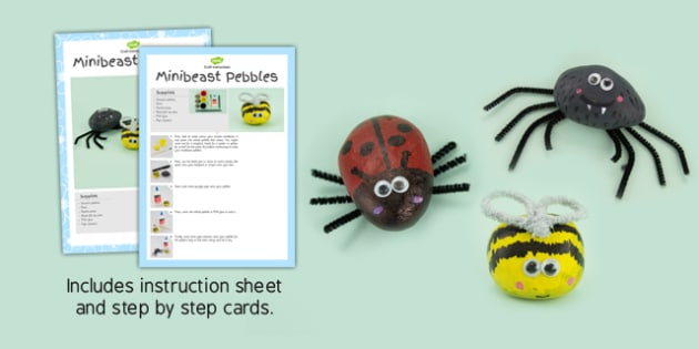 Minibeast Pebbles Craft Instructions - craft instructions, craft