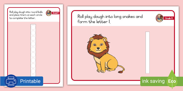 Letter l Play Dough Mats (teacher made)