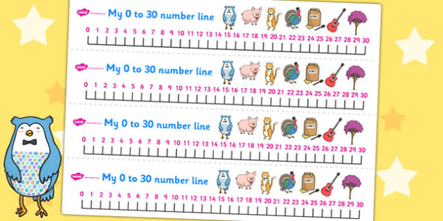 FREE! - The Owl and the Pussycat Number Lines 0 30