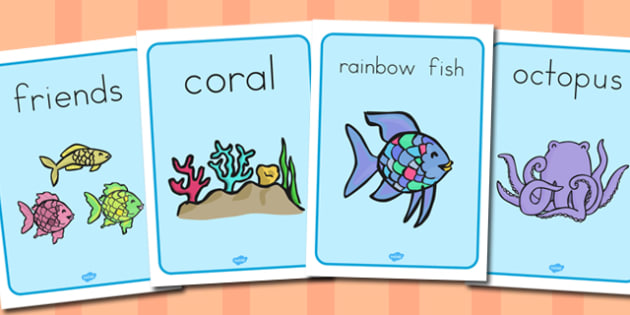 FREE! - Display Posters to Support Teaching on The Rainbow Fish
