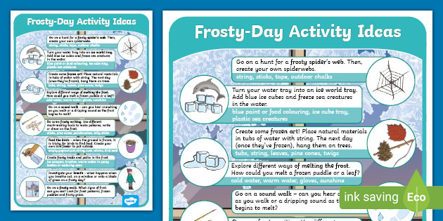 Outdoor Learning: Frosty-Day Activity Ideas (teacher made)
