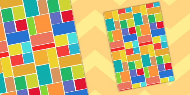 Colour Pattern Themed A4 Sheet