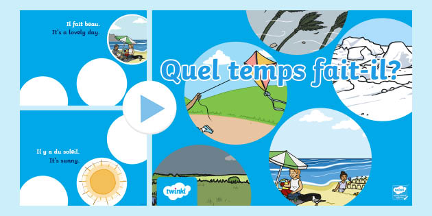 Weather Quiz PowerPoint - French (Teacher-Made)