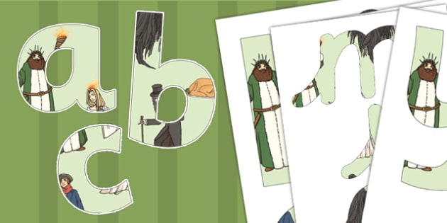 A Christmas Carol Display Lettering Numbers Symbols