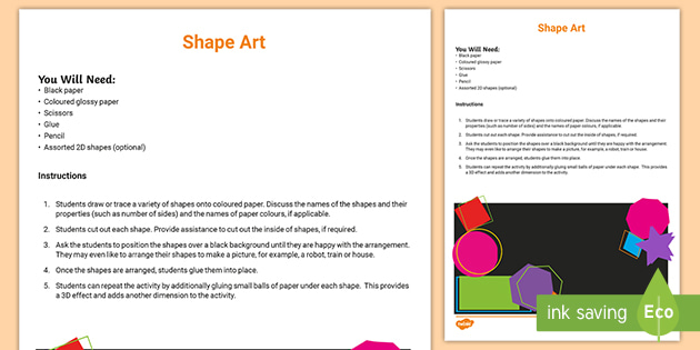 Shape Art Activity