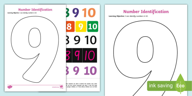 * NEW * I Can Identify the Number 9 Worksheet (teacher made)