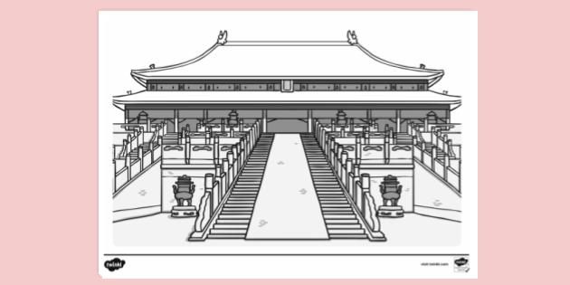 FREE! - Forbidden City Colouring Sheet | Colouring Sheets